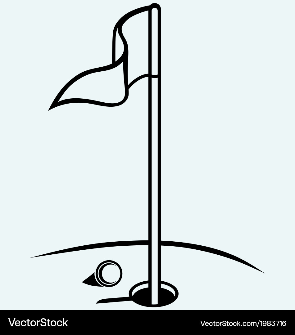 Golf Hole Royalty Free Vector Image - VectorStock