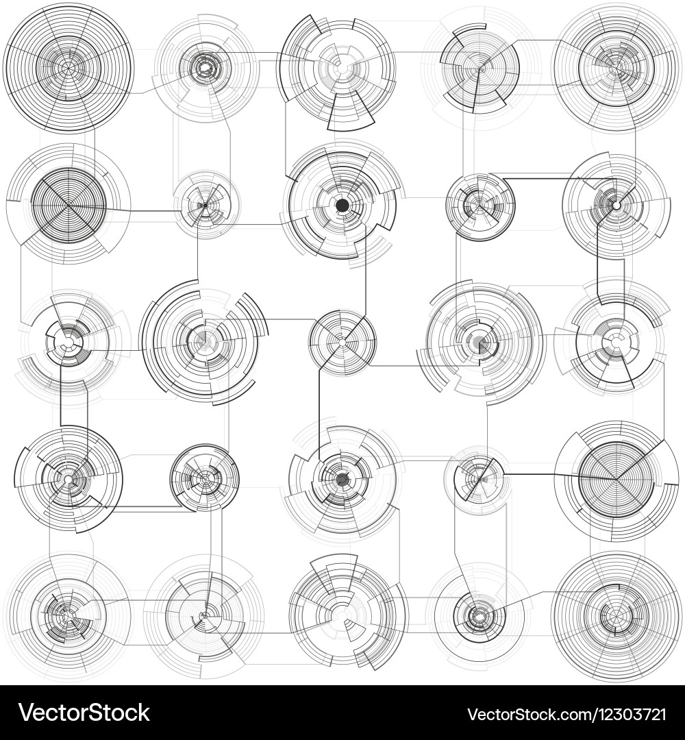 Abstract hud elements on white background high Vector Image