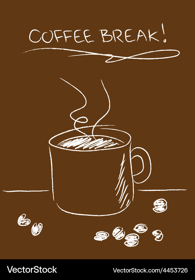 Coffee break Royalty Free Vector Image - VectorStock