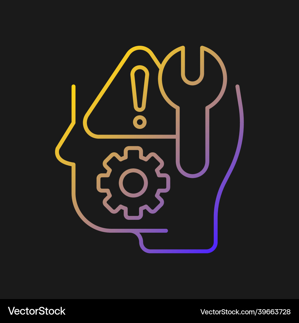 Self correction icon for dark theme Royalty Free Vector