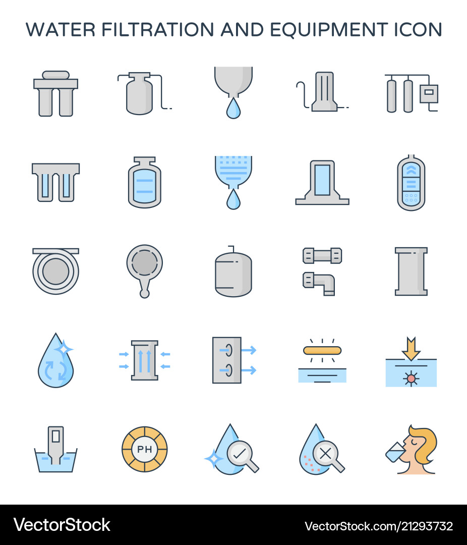 Water filtration icon Royalty Free Vector Image