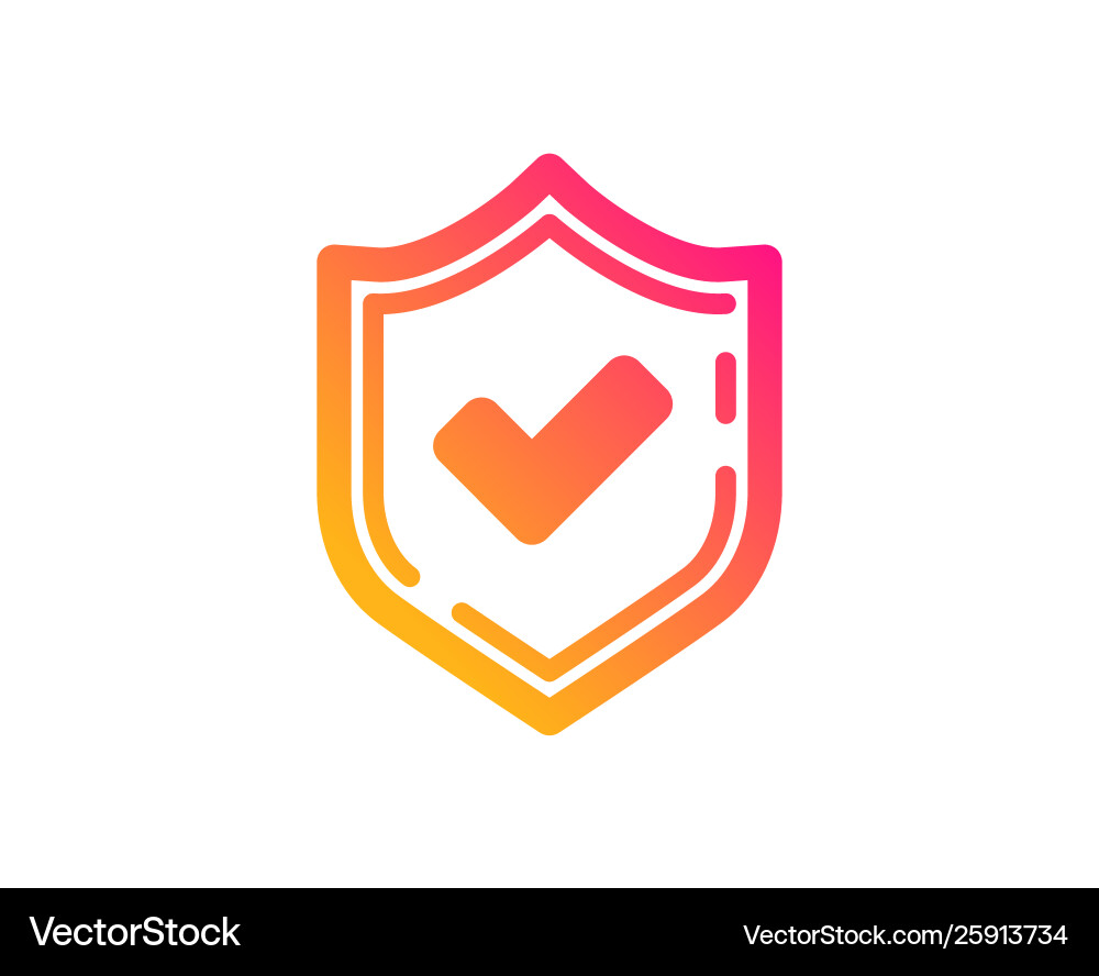 Check mark icon accepted or approve sign Vector Image