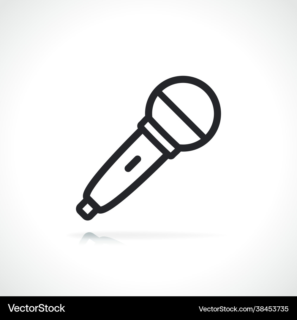 Microphone or micro line icon Royalty Free Vector Image