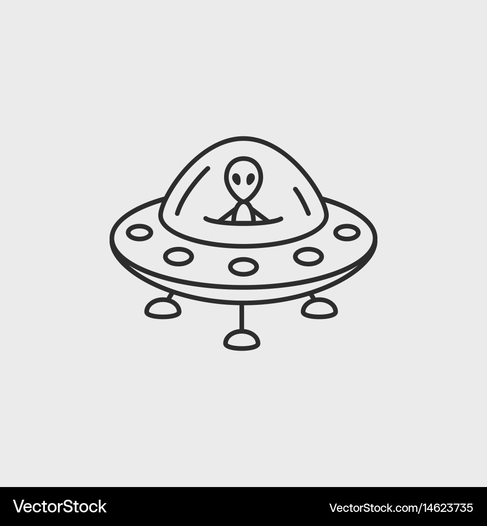 Ufo alien Royalty Free Vector Image - VectorStock