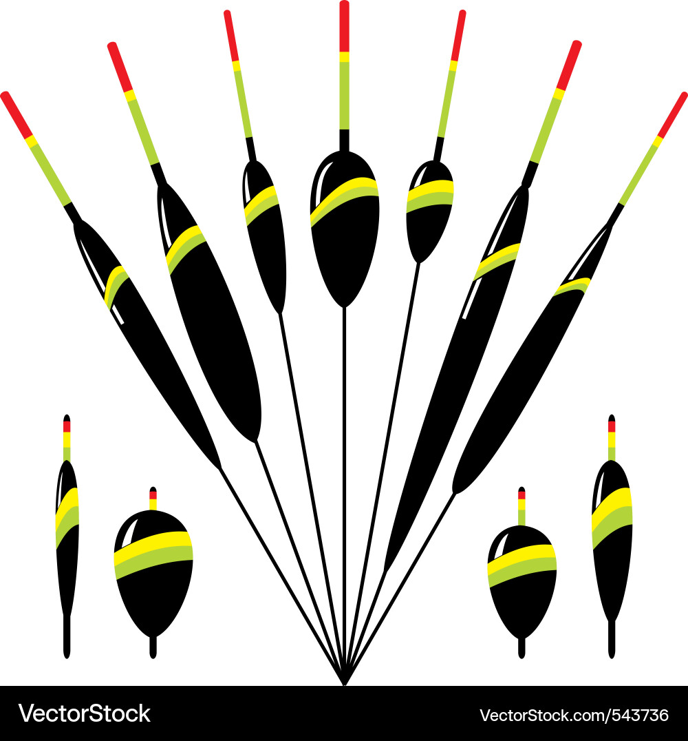 Fishing floats Royalty Free Vector Image - VectorStock