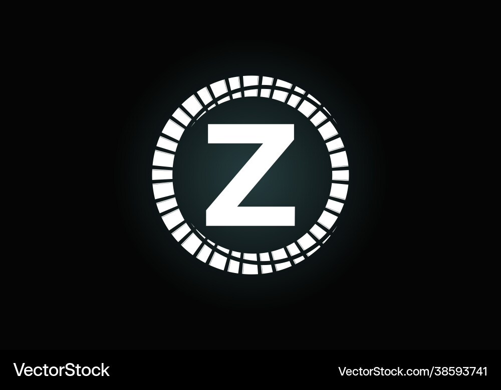 Initial z monogram letter alphabet in an abstract Vector Image