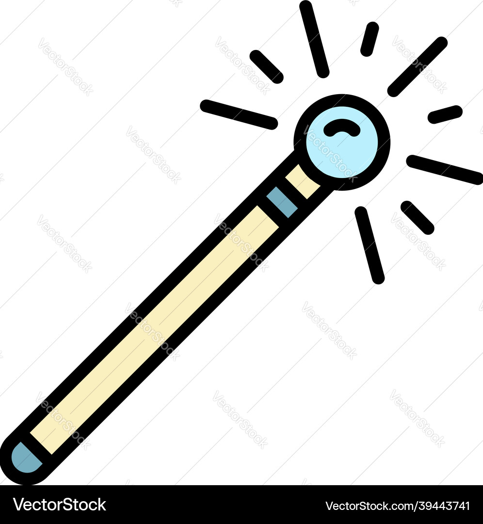 Magic stick icon color outline Royalty Free Vector Image