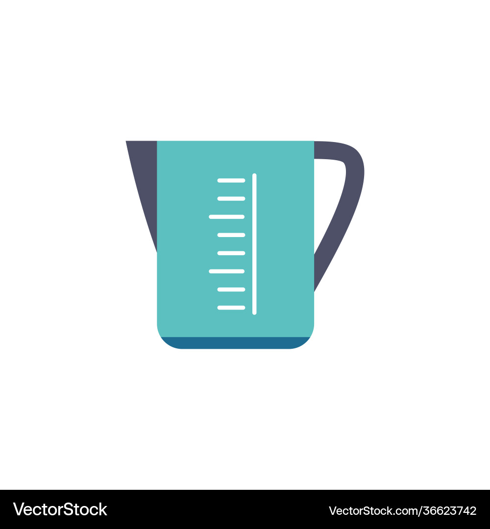 Measuring cup isolated on white background flat Vector Image