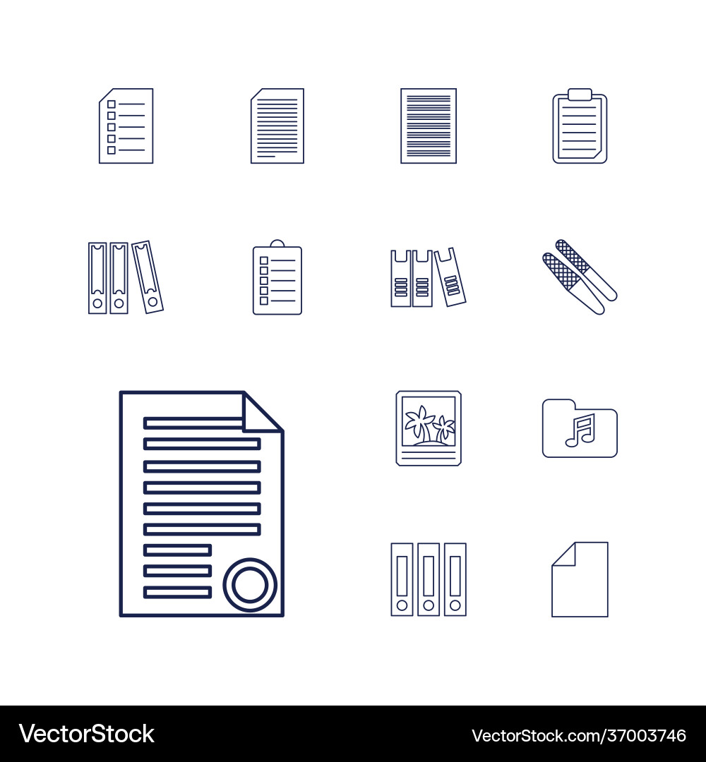 13 file icons Royalty Free Vector Image - VectorStock