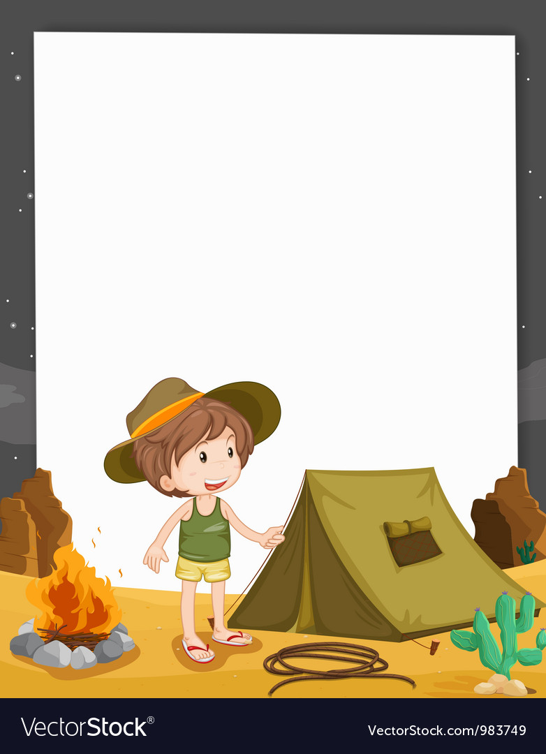 Camping Border Royalty Free Vector Image - VectorStock