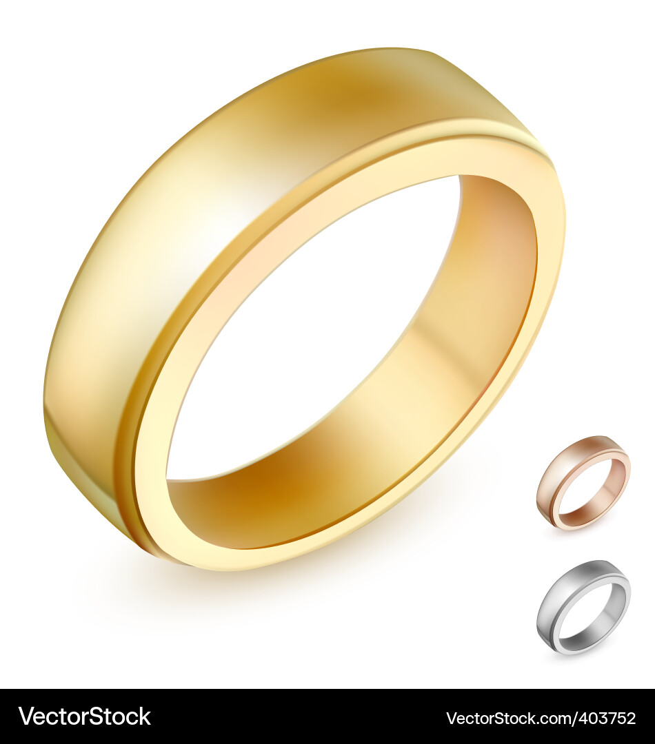 Gold ring illustration Royalty Free Vector Image