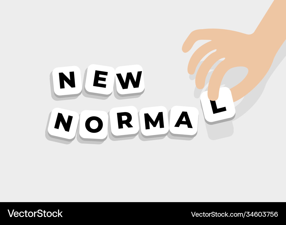 New normal life concept with final alphabet Vector Image