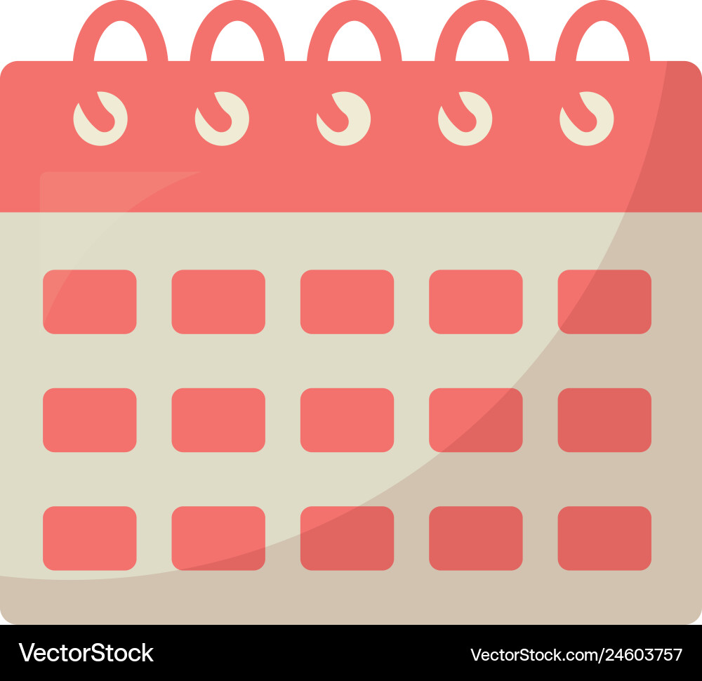 Calendar reminder isolated icon Royalty Free Vector Image