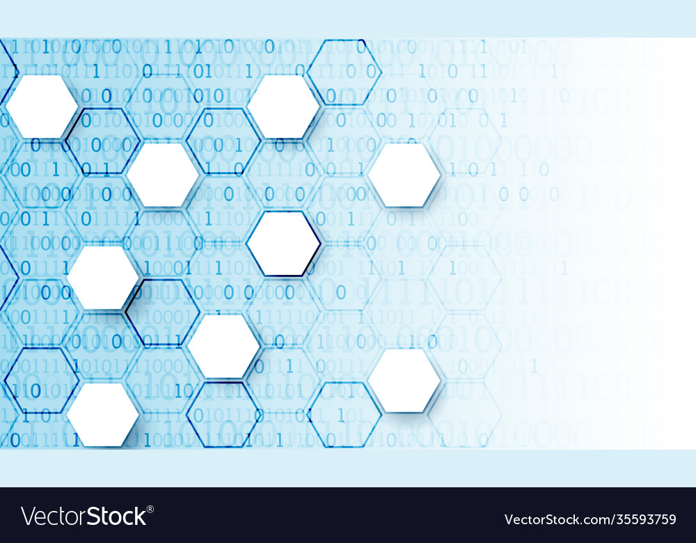 Abstract technology hexagonal background Vector Image