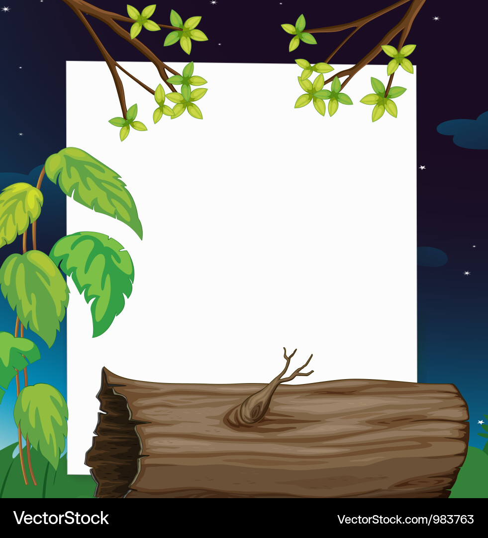 Evening Forest Border Royalty Free Vector Image - VectorStock