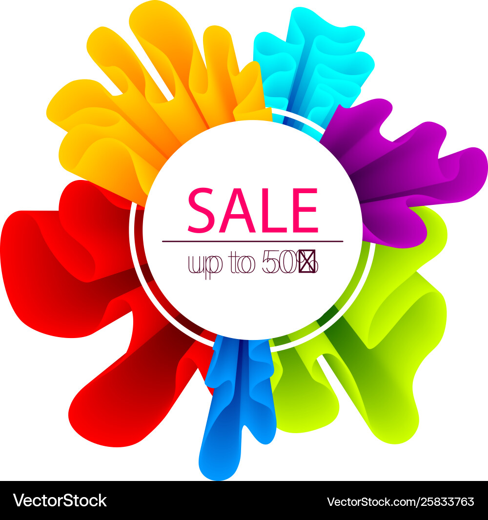 Colorful modern gradient sale label Royalty Free Vector