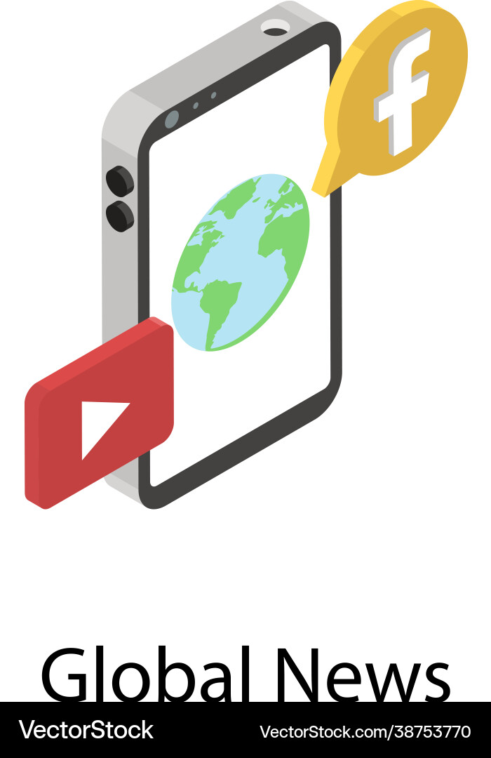 Global news Royalty Free Vector Image - VectorStock