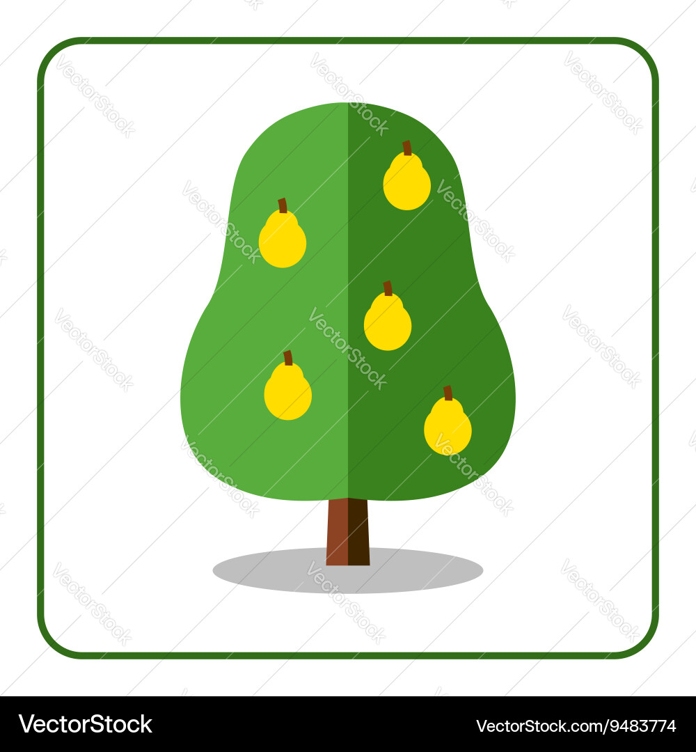 Pear tree icon Royalty Free Vector Image - VectorStock