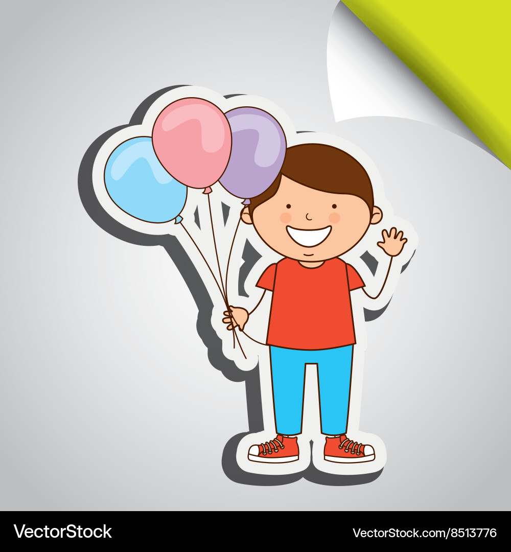 Happy kids design Royalty Free Vector Image - VectorStock