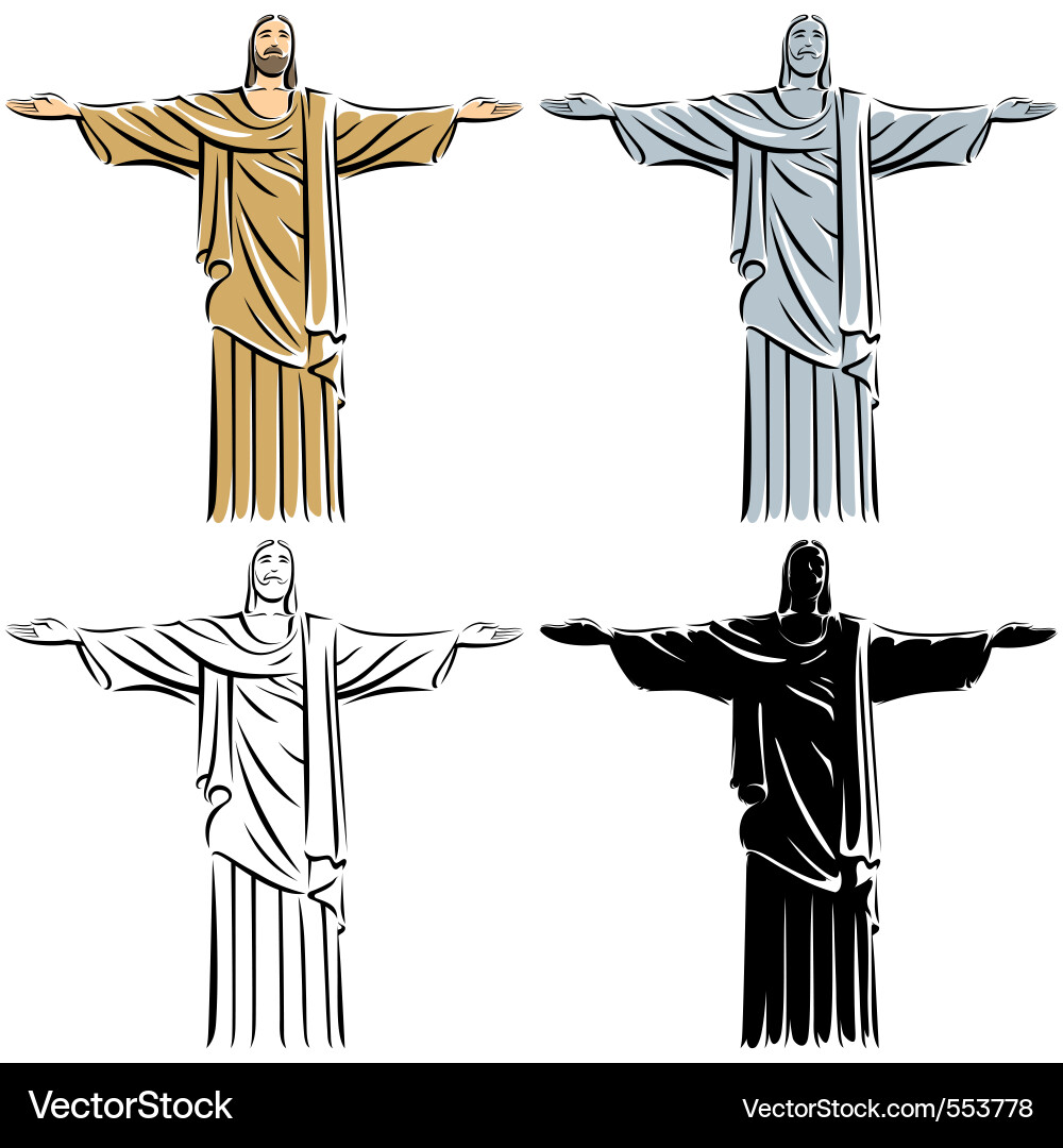 Christ the redeemer Royalty Free Vector Image - VectorStock