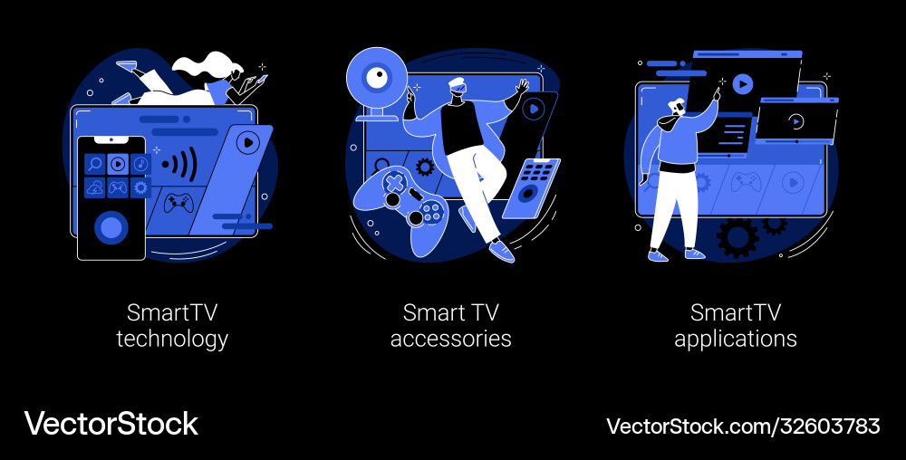 Internet television abstract concept Royalty Free Vector