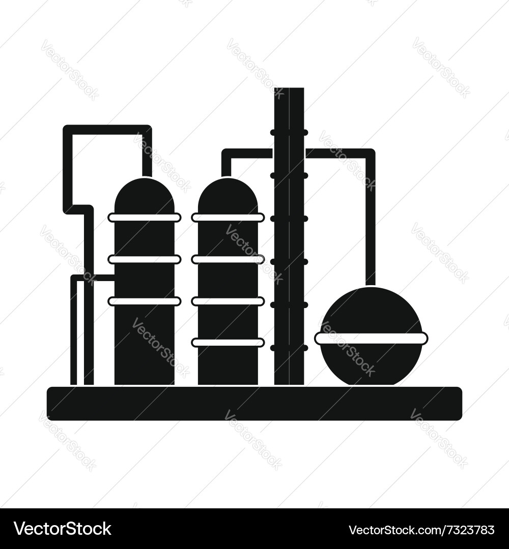 Oil refinery icon Royalty Free Vector Image - VectorStock