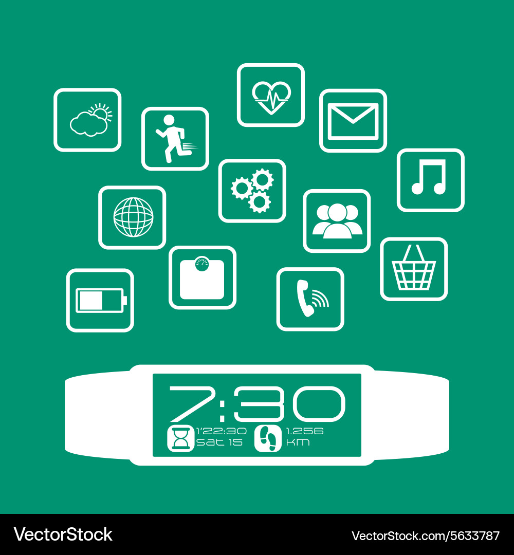 Wearable technology design Royalty Free Vector Image