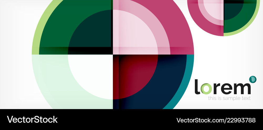 Multicolored round shapes abstract background Vector Image