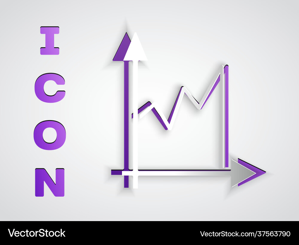 Paper cut graph schedule chart diagram Royalty Free Vector