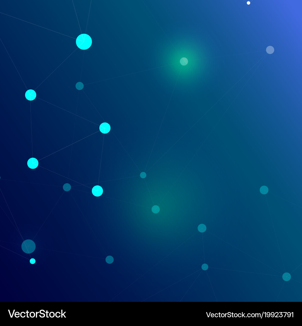 Blue glow effect dots and lines connect technology