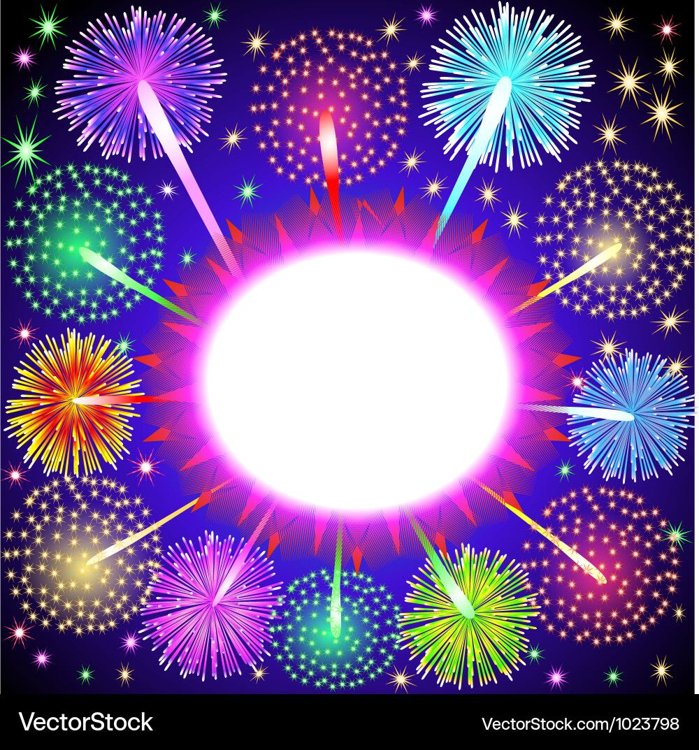 Fireworks Background Royalty Free Vector Image