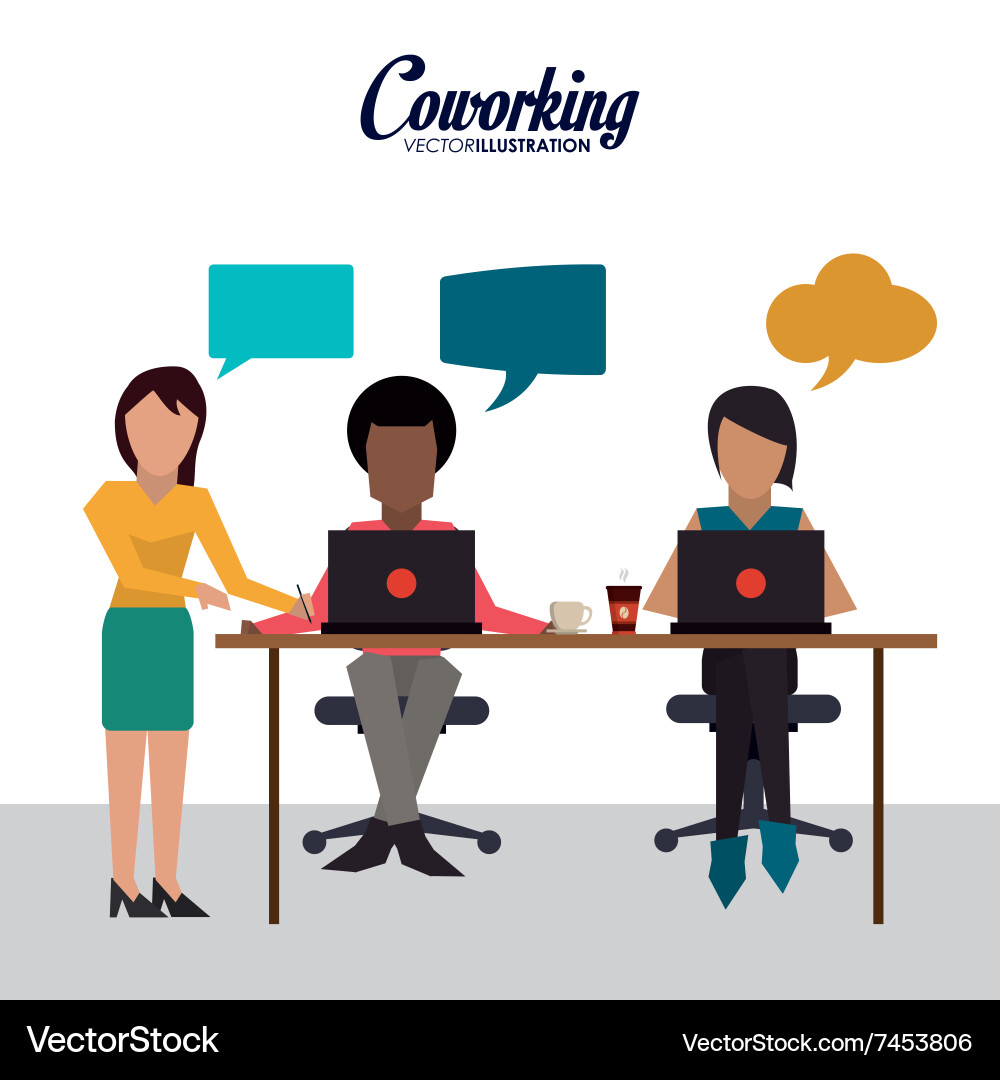 Coworking icon design Royalty Free Vector Image
