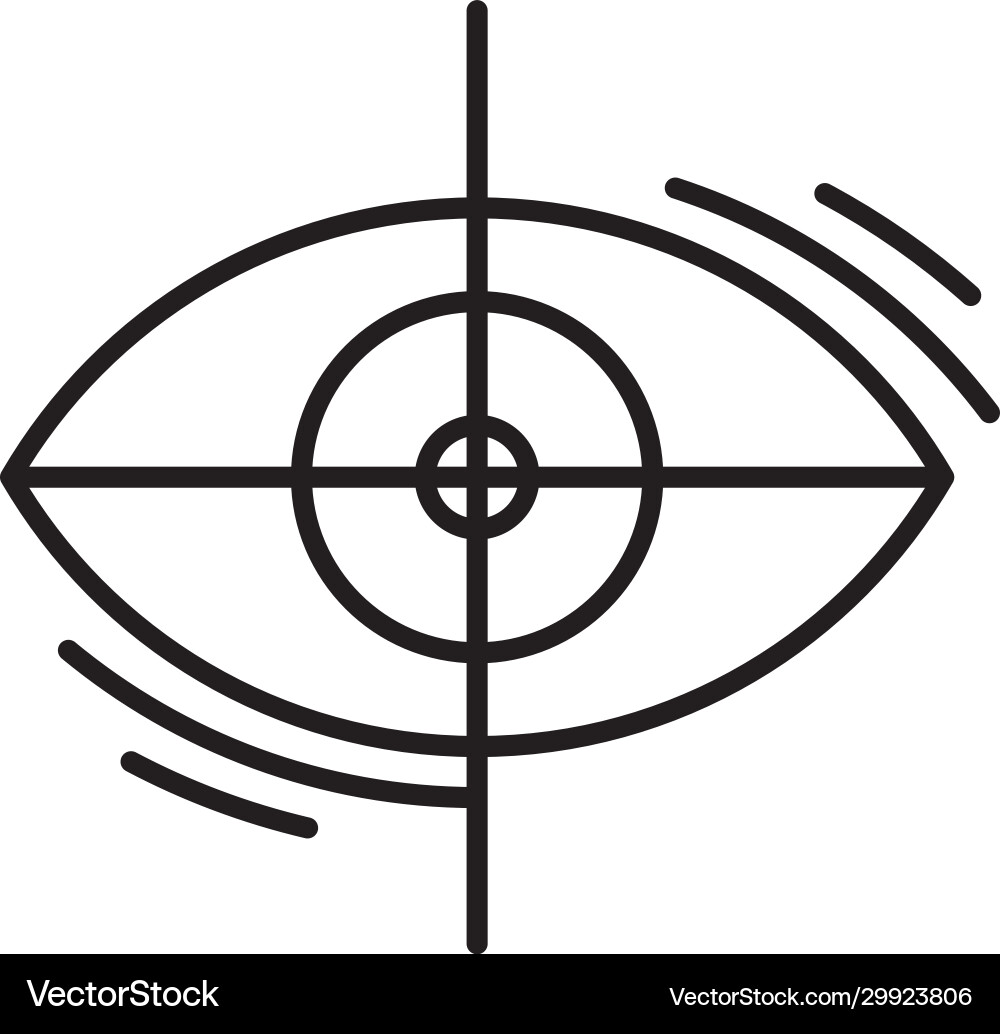 Laser eye surgery linear icon Royalty Free Vector Image