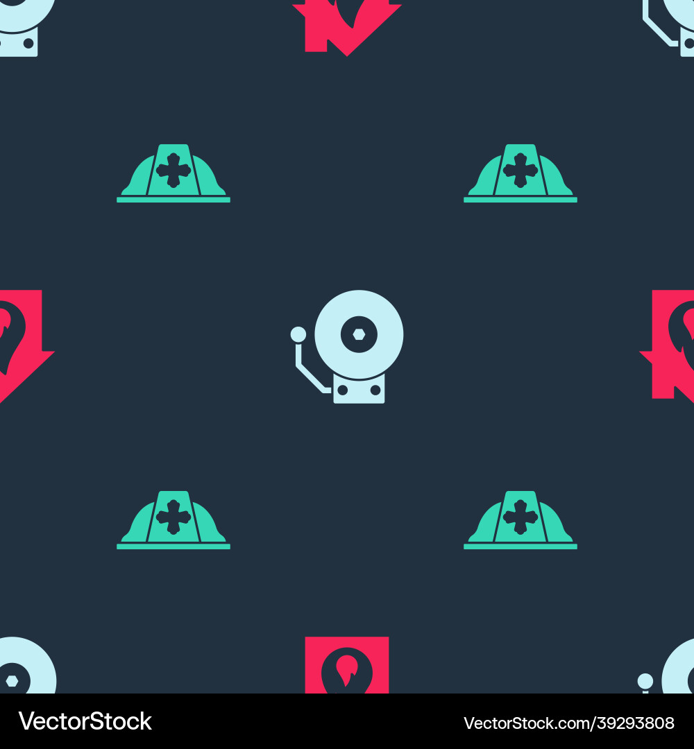 Set fire in burning house ringing alarm bell Vector Image
