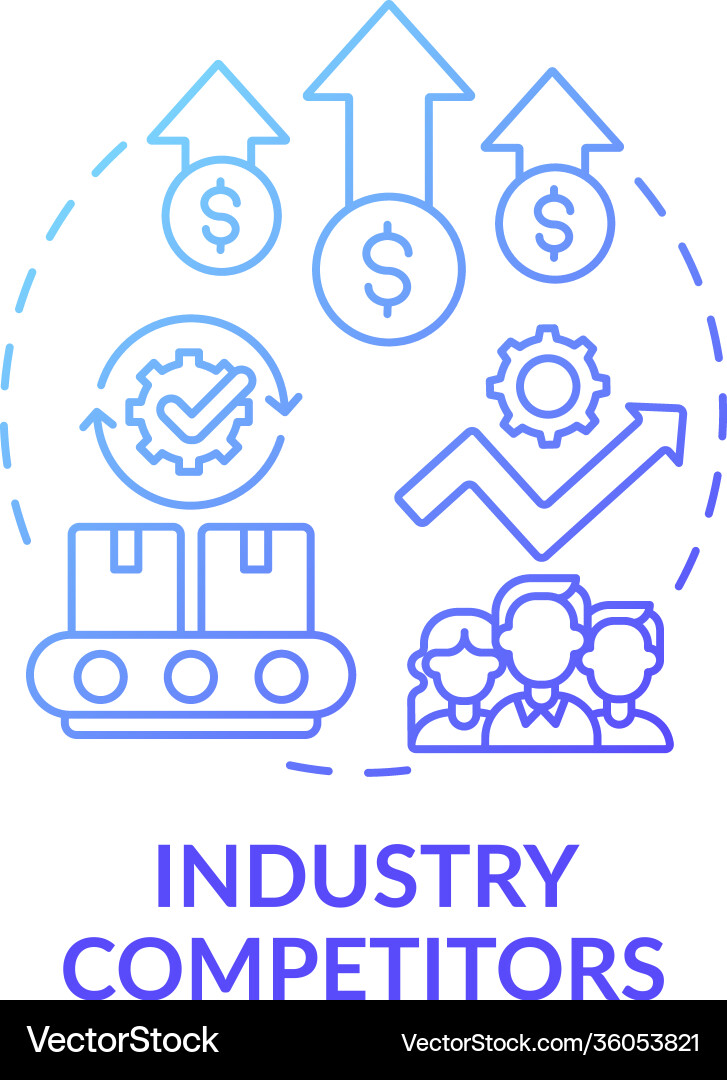 Industry competitors concept icon Royalty Free Vector Image