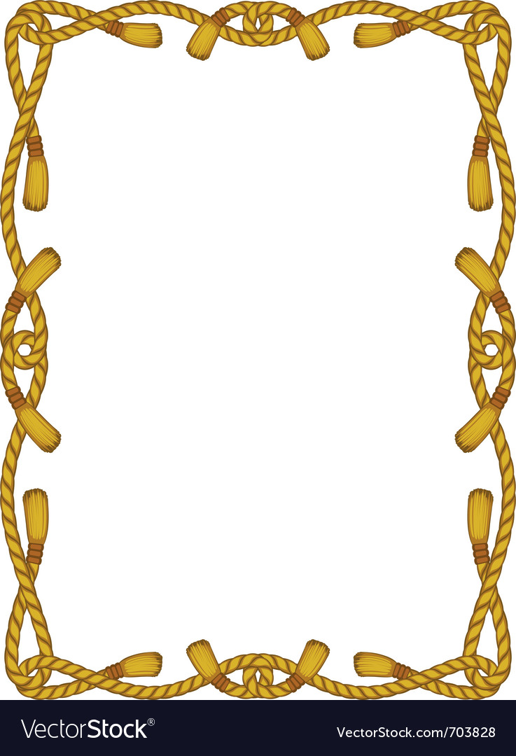 Rope frame Royalty Free Vector Image - VectorStock