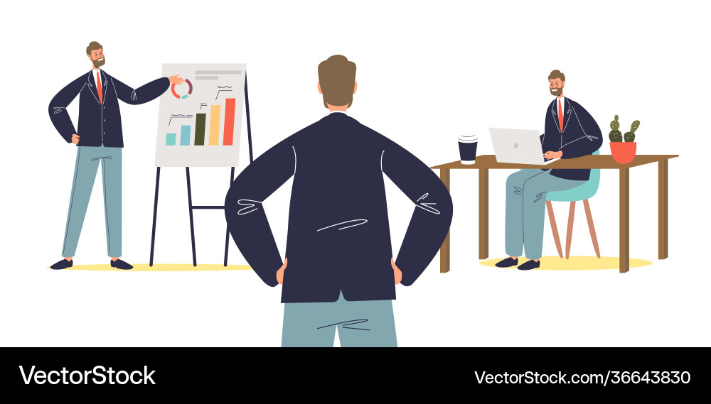 Business presentation new project or strategy Vector Image