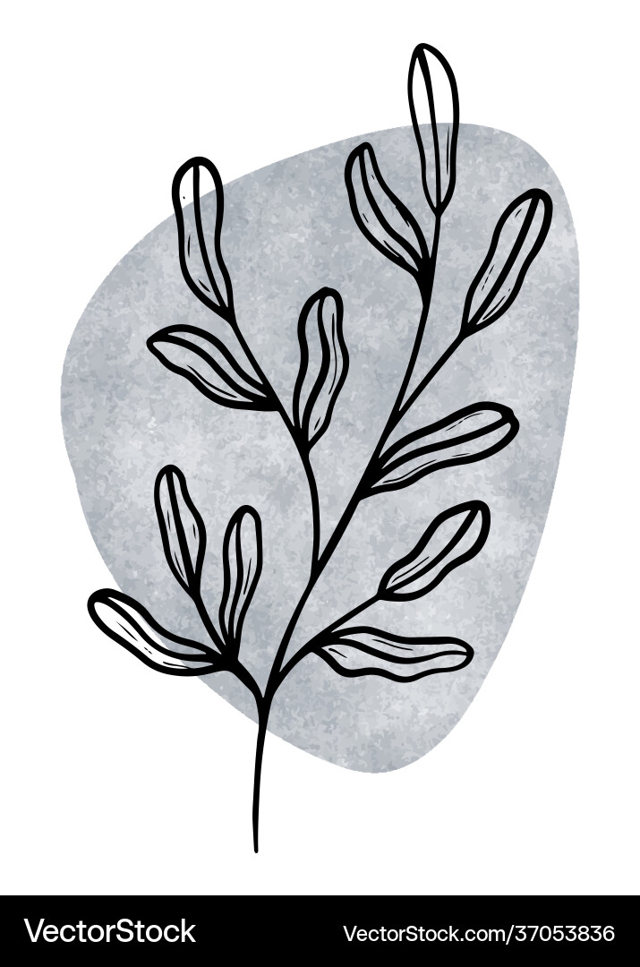 Abstract botanical wall art leaves boho Royalty Free Vector