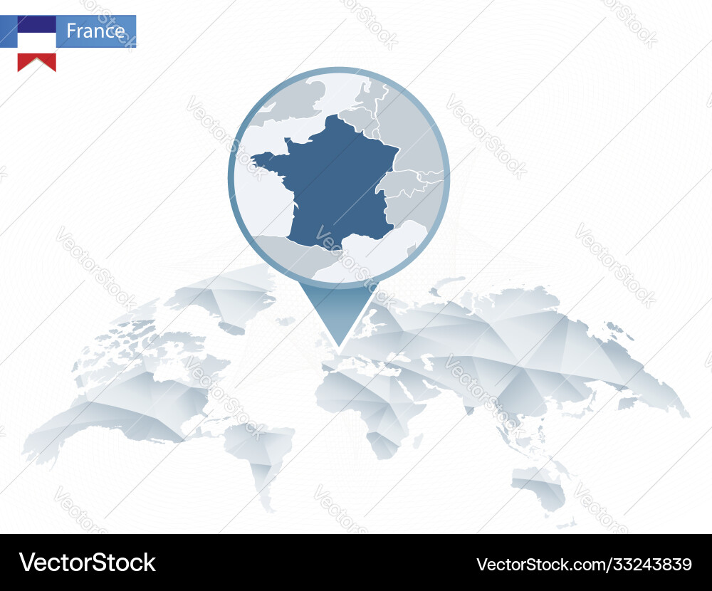 Abstract rounded world map with pinned detailed Vector Image