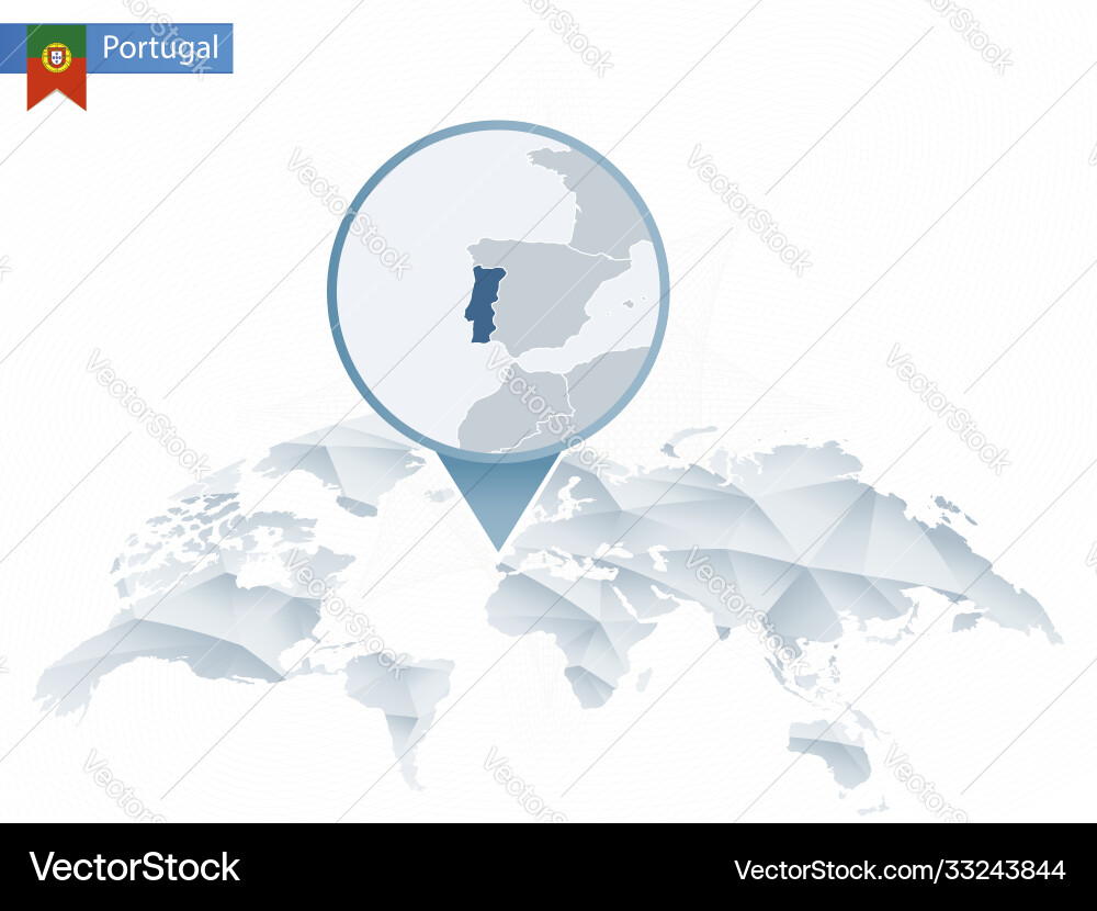 Abstract rounded world map with pinned detailed Vector Image