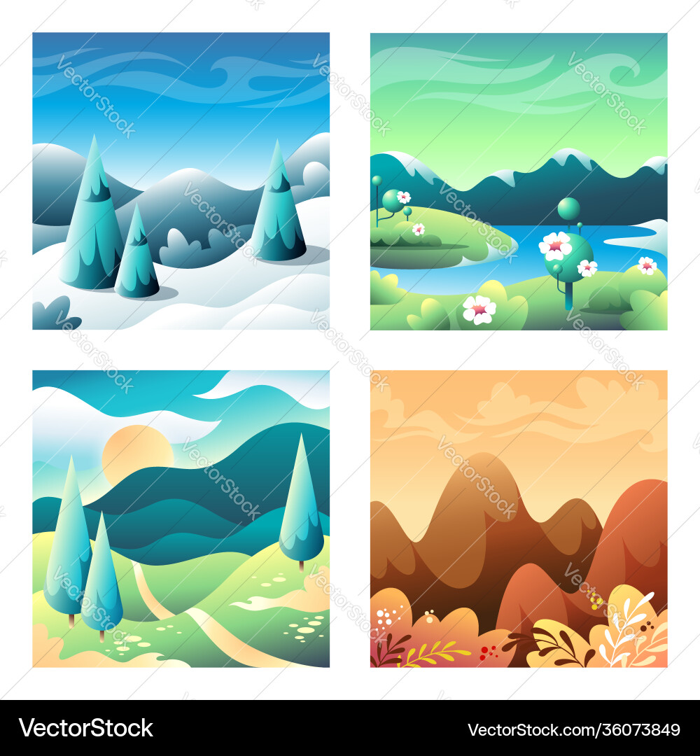 Seasons year Royalty Free Vector Image - VectorStock