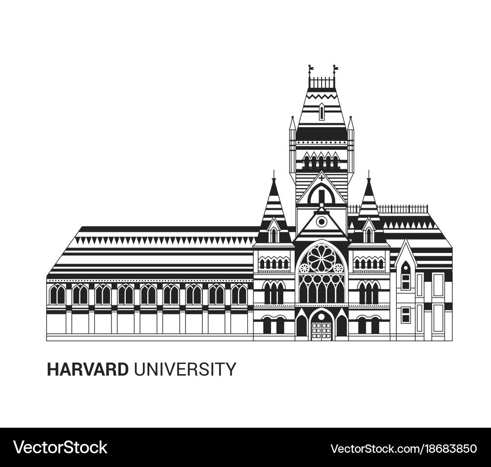 Harvard university icon Royalty Free Vector Image