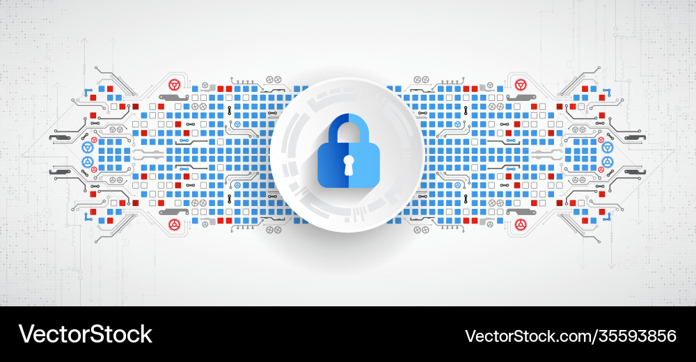 Protection concept protect mechanism system Vector Image