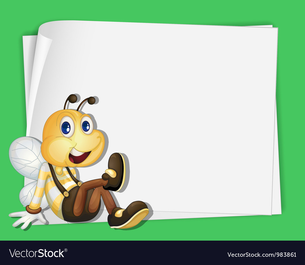 Bee Border Royalty Free Vector Image - VectorStock