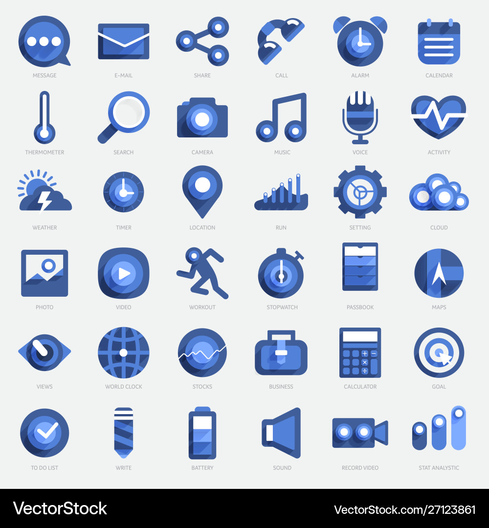 Icon set concept wearable device about technology Vector Image