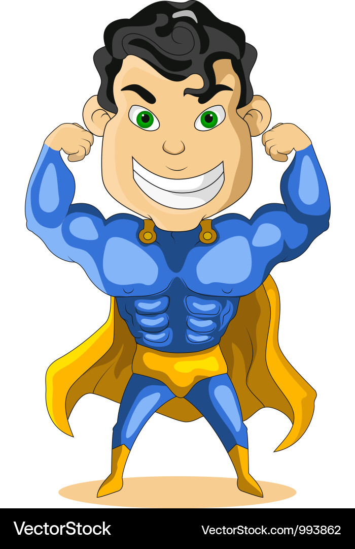 Strong super hero Royalty Free Vector Image - VectorStock