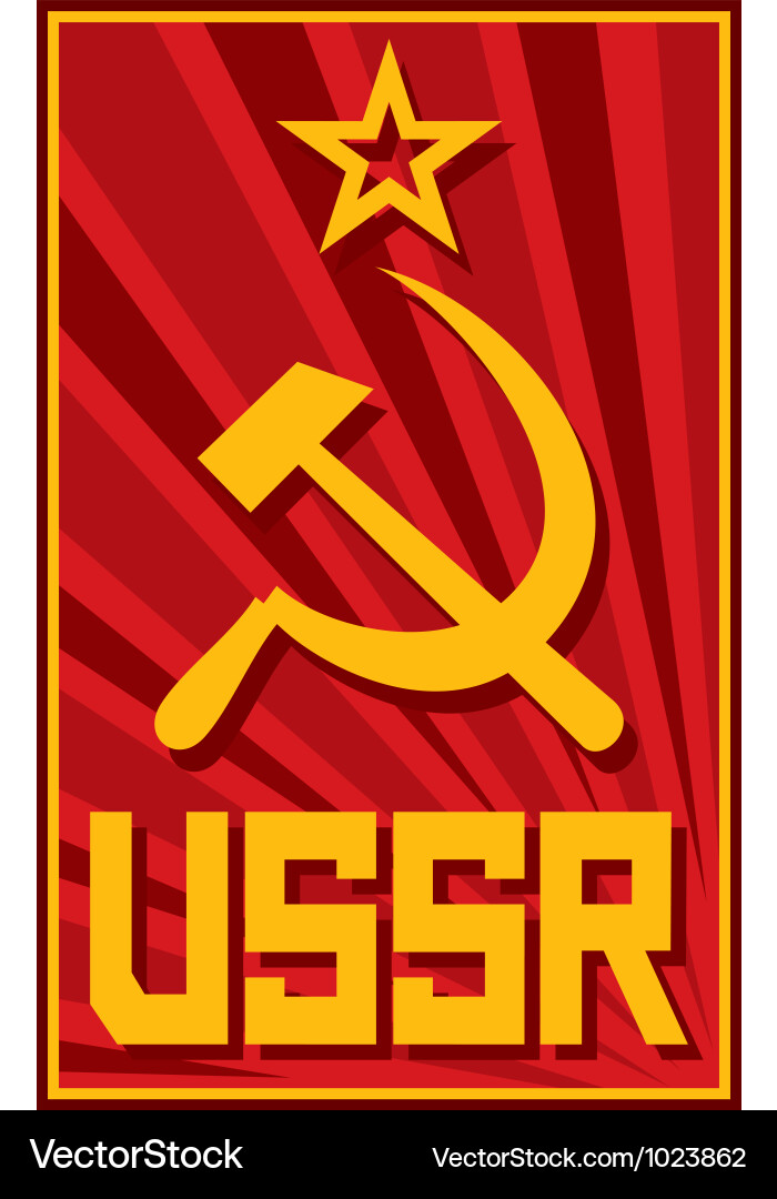 USSR Propaganda Poster Royalty Free Vector Image