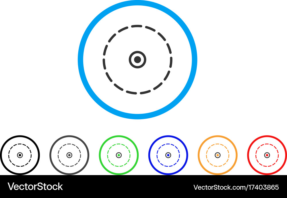 Circle area rounded icon Royalty Free Vector Image