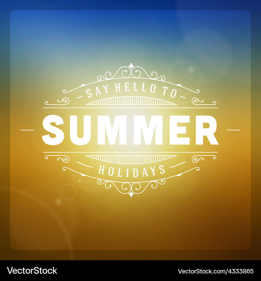 Retro summer design poster Royalty Free Vector Image