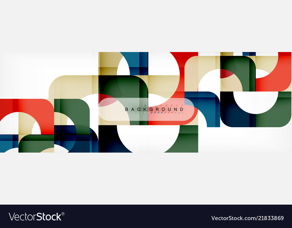 Colorful squares composition abstract banner Vector Image